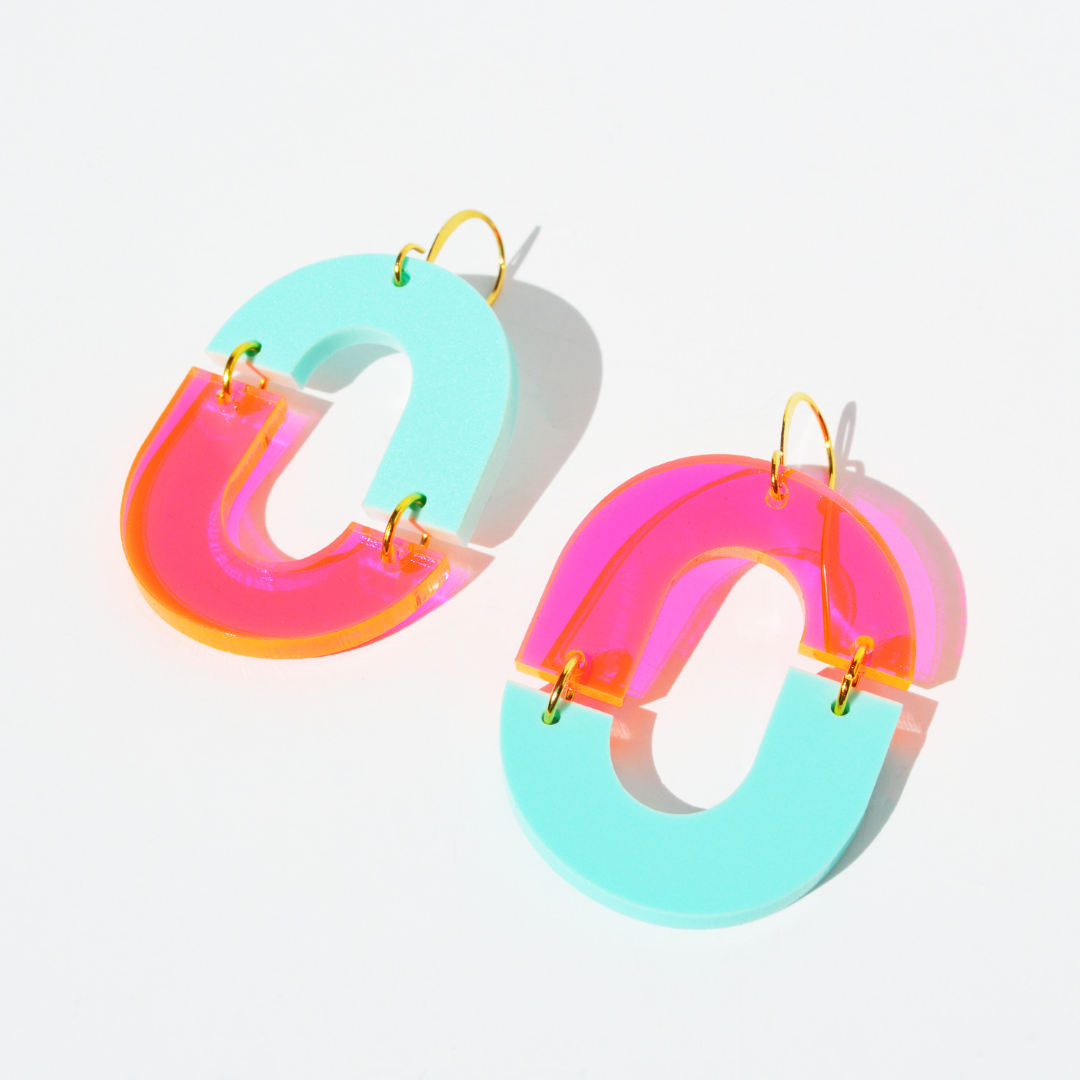 Jive Talking - Neon Pink/Mint – The Pop Up Boutique.co.nz